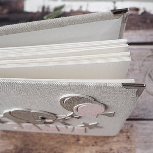 Baby Linen Photo Album | Handmade Personalised Wish Book | Christening ...