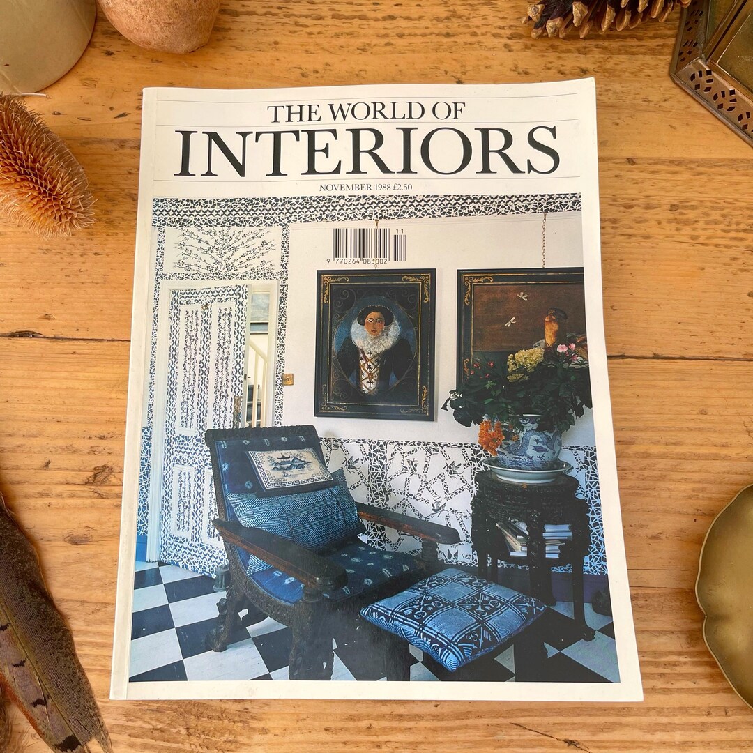 November 1988 Vintage Interior Design 'the World of Interiors' Magazine ...