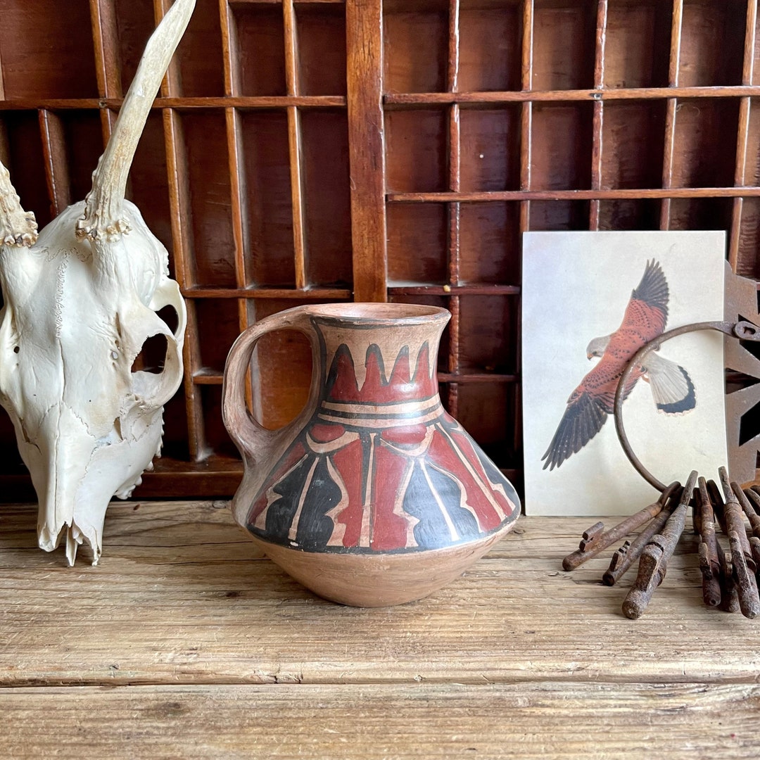 Vintage Signed Chilean Native Folk Art Clay Pottery Pot - Etsy