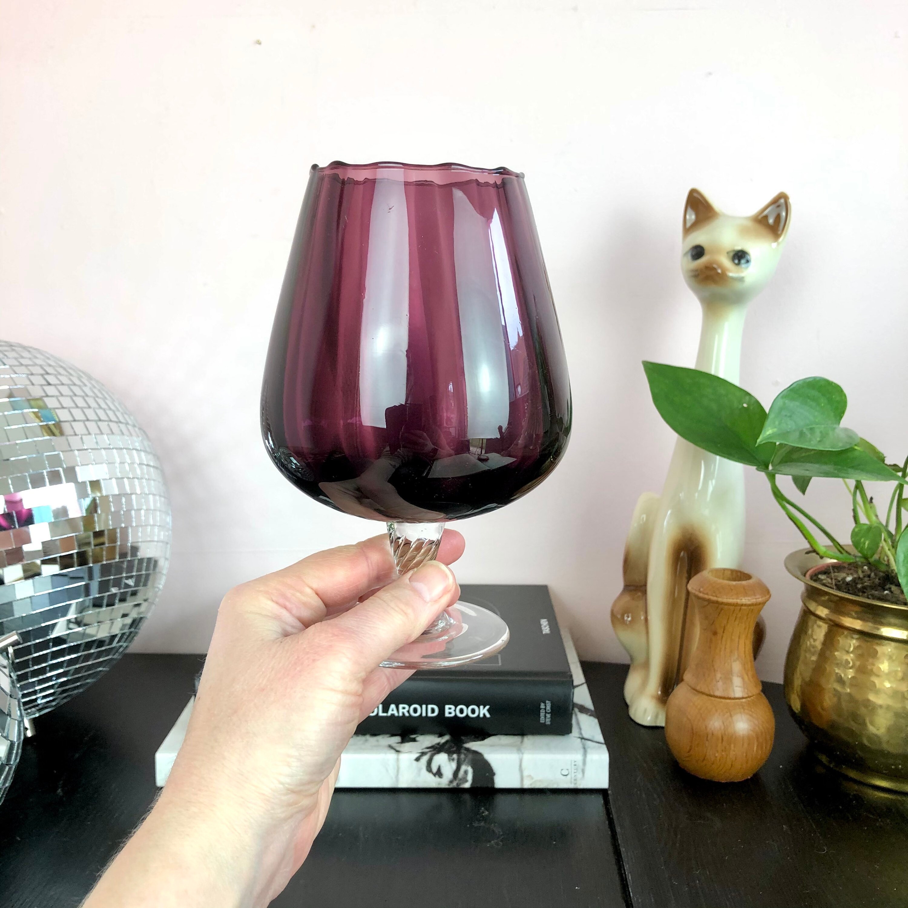 Vintage Empoli Style Purple Brandy Snifter / Mauve / Balloon - Etsy UK
