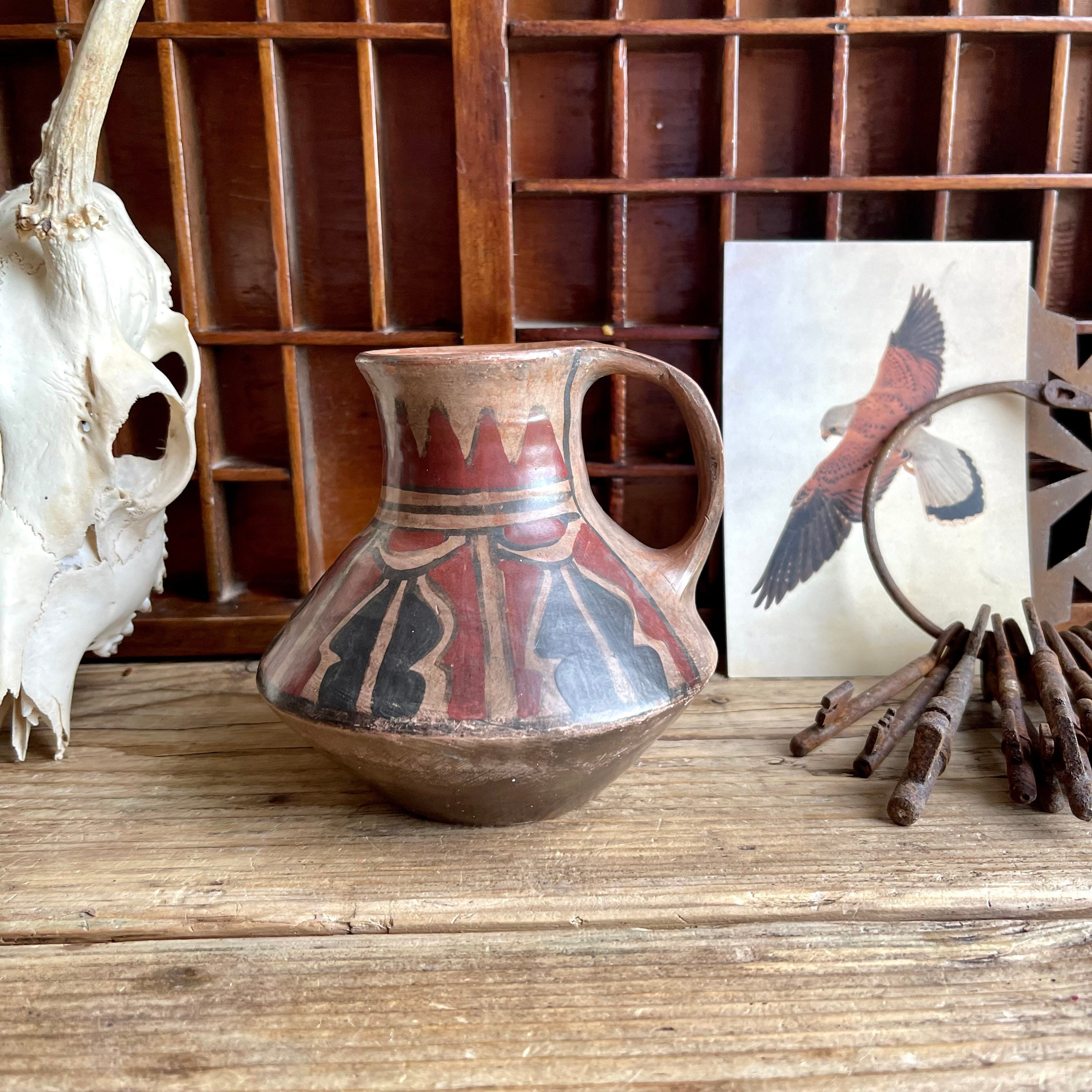 Vintage Signed Chilean Native Folk Art Clay Pottery Pot - Etsy