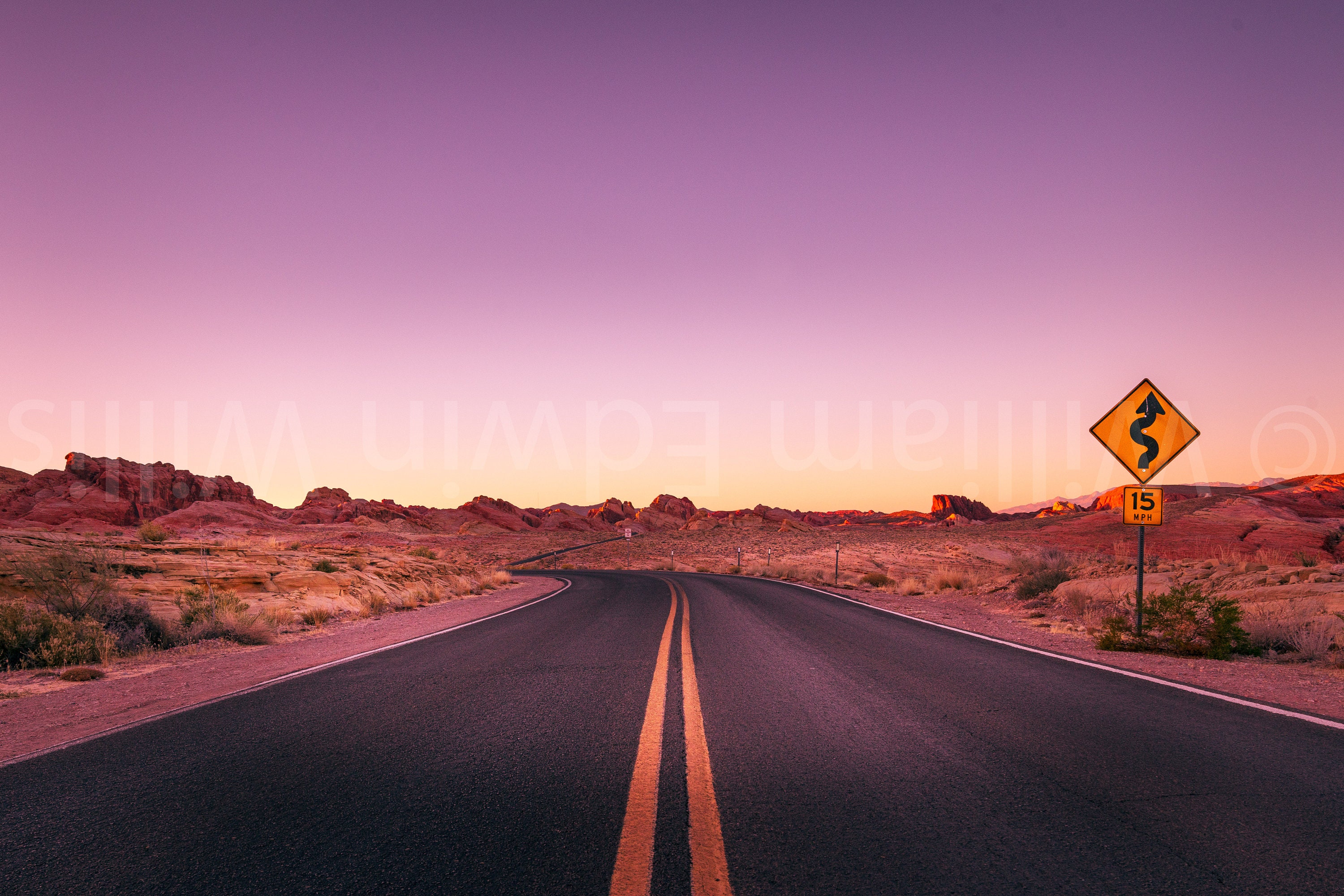Curvy Road Print, Desert Road Photograph, Highway Art Print, Dangerous ...