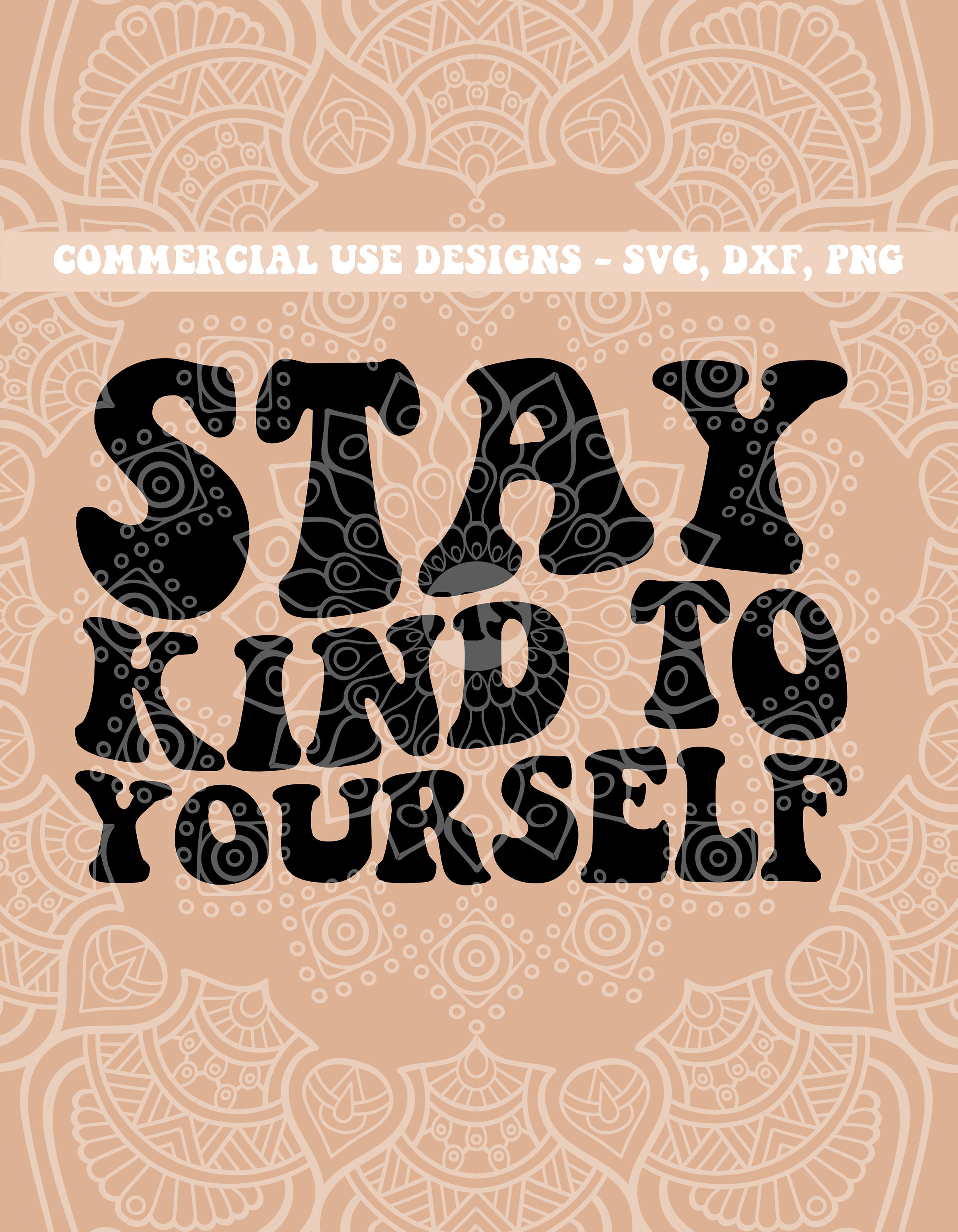 Stay Kind to Yourself Svg Self Care Svg Be Kind Svg Wavy - Etsy