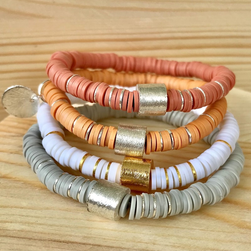 Heishi Bracelets - Etsy
