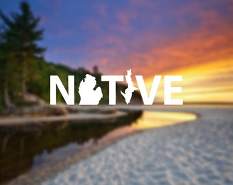 Michigan Native Sticker - Etsy
