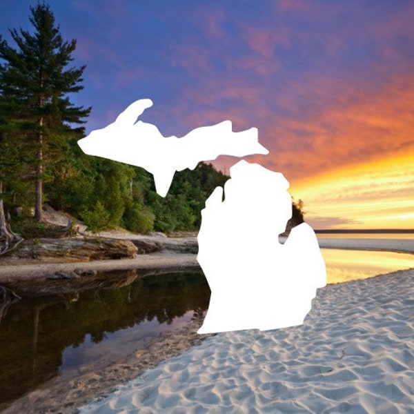 Michigan State Window Decal - Etsy