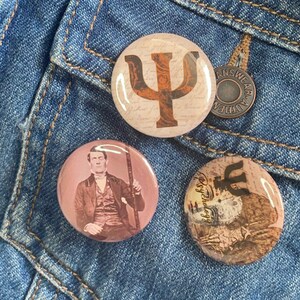 Psychology Pin Badges | Vintage Style | Psi Symbol | Student | Teacher ...