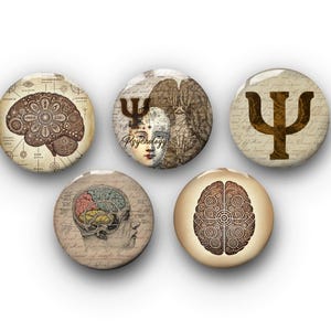 Psychology Pin Badges | Vintage Style | Psi Symbol | Student | Teacher ...