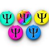 Psychology Pin Badges Vintage Style Psi Symbol Student Teacher 32mm ...