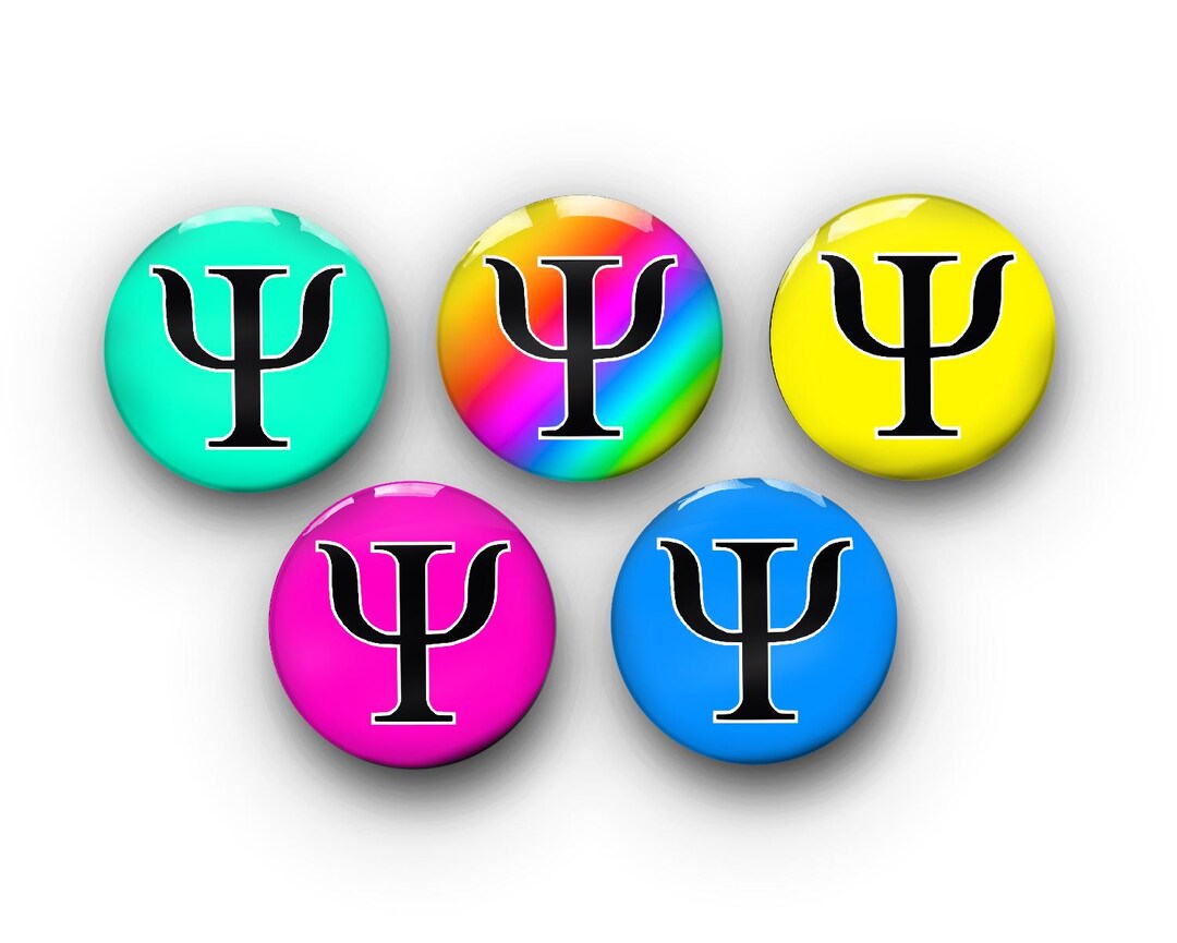 Psychology Pin Badges | Psi Symbol | Psi Symbol | Student | Teacher ...