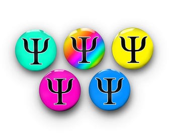 Psychology Pin Badges | Vintage Style | Psi Symbol | Student | Teacher ...
