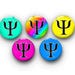 Psychology Pin Badges Vintage Style Psi Symbol Student Teacher 32mm ...