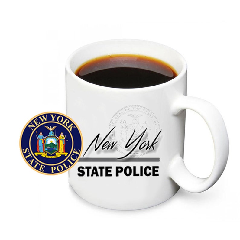Thin Blue Line New York State Police Coffee Mug | Officer Gift - Etsy