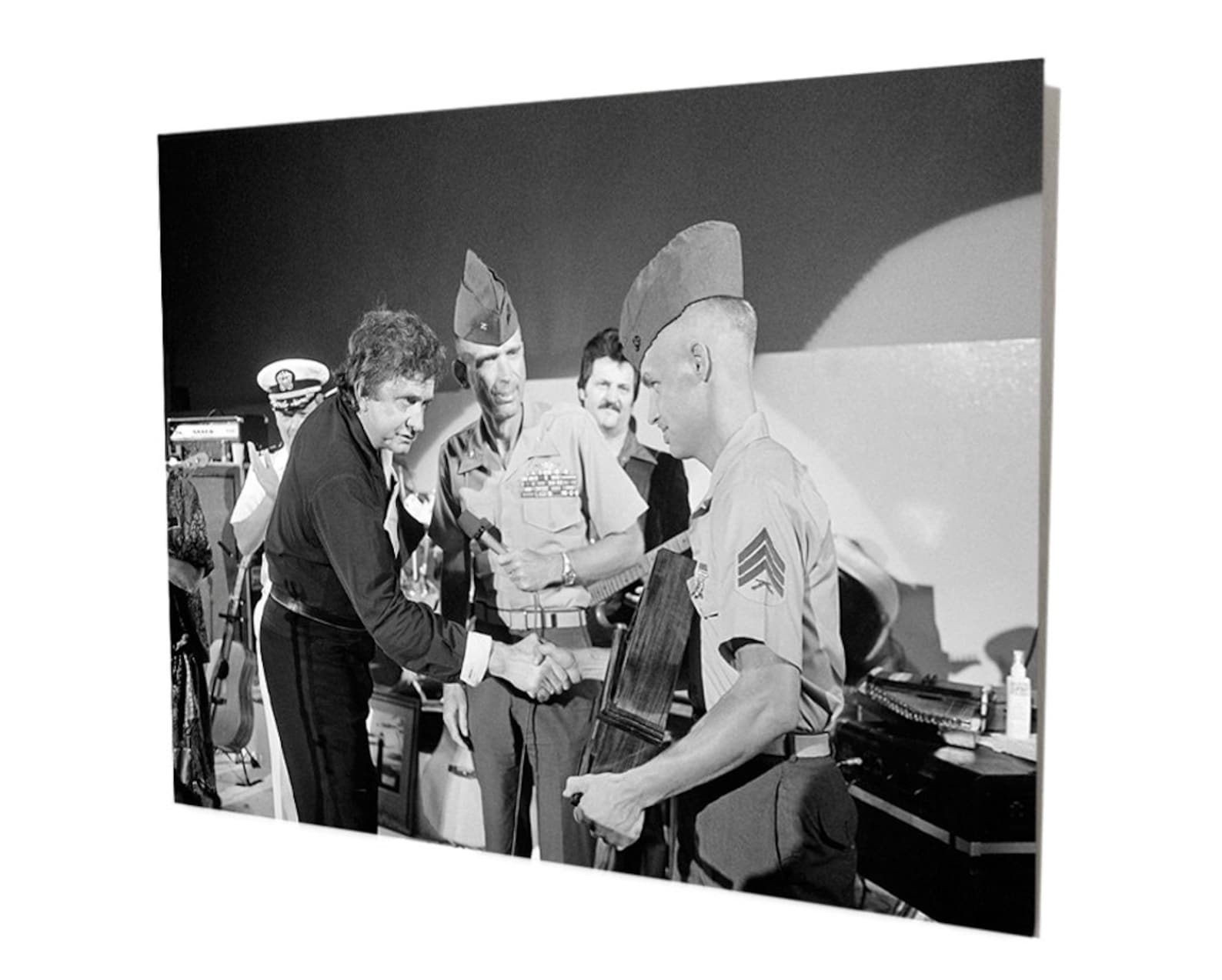Vintage Johnny Cash and Military Band Picture Aluminum Stand - Etsy