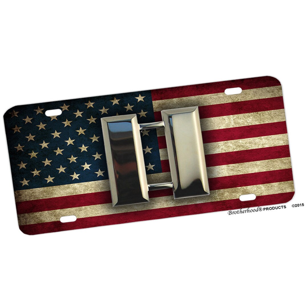 US Military Captain Gold Bars American Flag Novelty Vanity Decorative ...