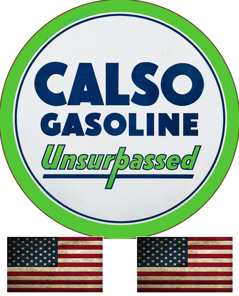 Calso Gas Advertisement Old Vintage Round Garage Sign Metal - Etsy