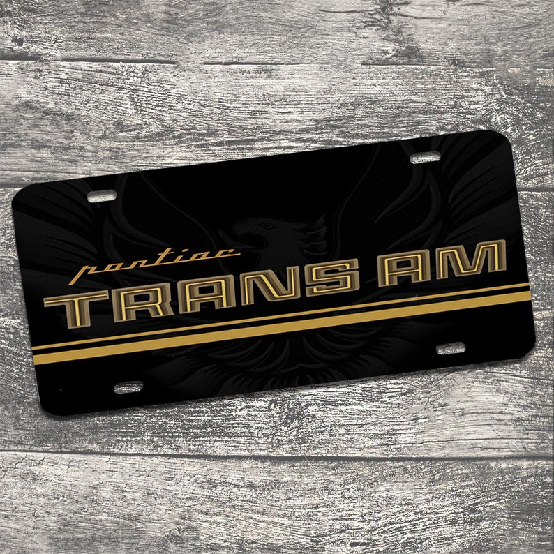 Pontiac Trans Am Logo Vanity License Plate Vintage Car Tag - Etsy
