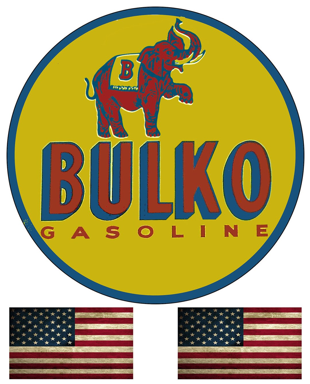 Bulko Gasoline Garage Sign Metal Garage Vintage Reproduction 11.75 Inch ...