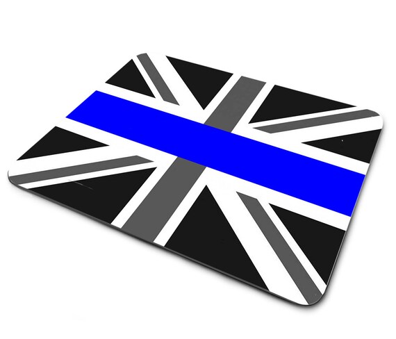 Thin Blue Line Union Jack Great Britain Mousepad Es por eso - Etsy España
