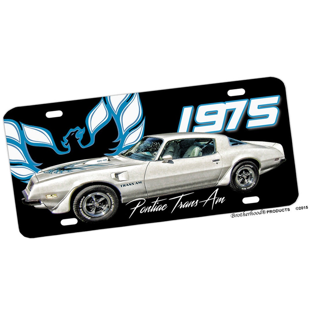 1975 PONTIAC TRANS AM| Vintage Car License Plates | Sports Car License ...