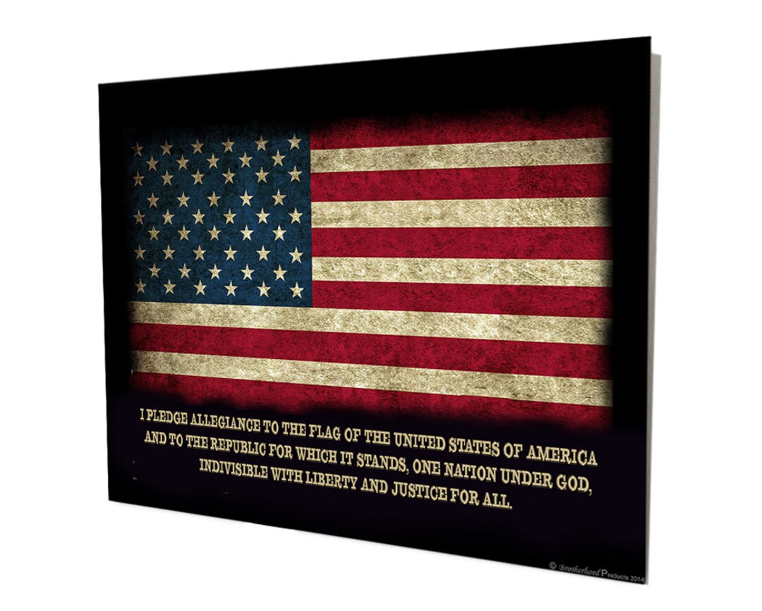 Pledge of Allegiance of the United States of America Distressed ...