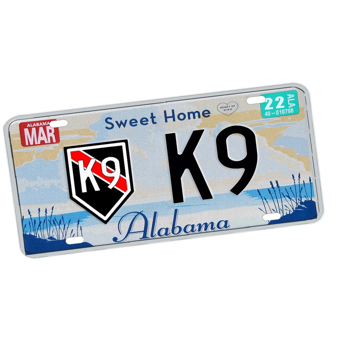 K9 Firefighter |alabama License Plate | Firefighter Vanity License ...