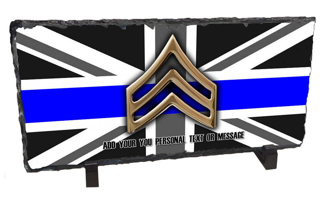 Personalized Sergeant Bars Slate Rock Stone With A Stand - Etsy