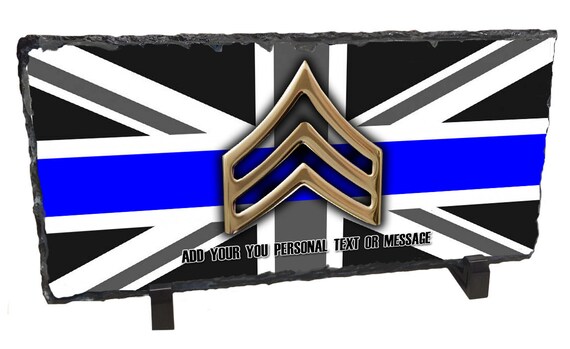 Personalized Sergeant Bars Slate Rock Stone With A Stand | Etsy