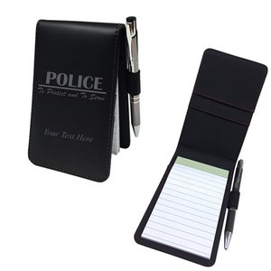 Personalized Leatherette Police Notepad, Custom Officer Gift - Etsy