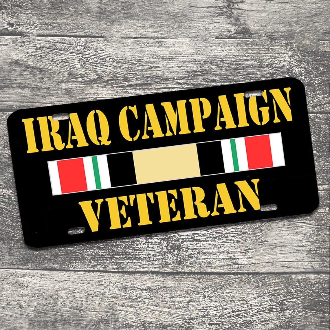 Iraq Campaign Veteran Vanity License Plate Military Gifts - Etsy