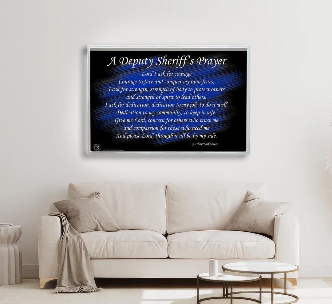 A Deputy Sheriff's Prayer Prayer Law Enforcement Sheriff Thin Blue Line ...