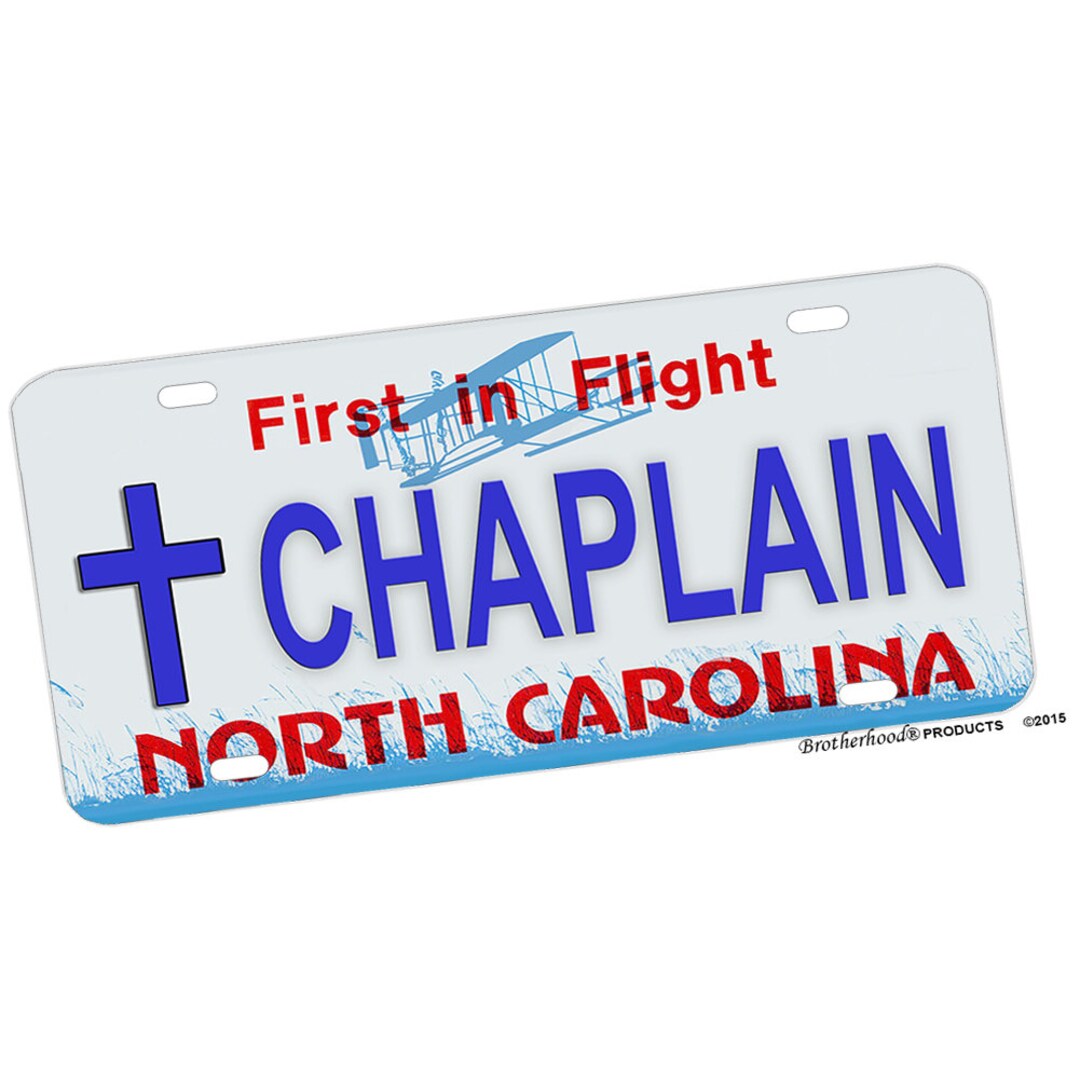 Chaplain | North Carolina License Plates | Vanity License Plate | Blue ...