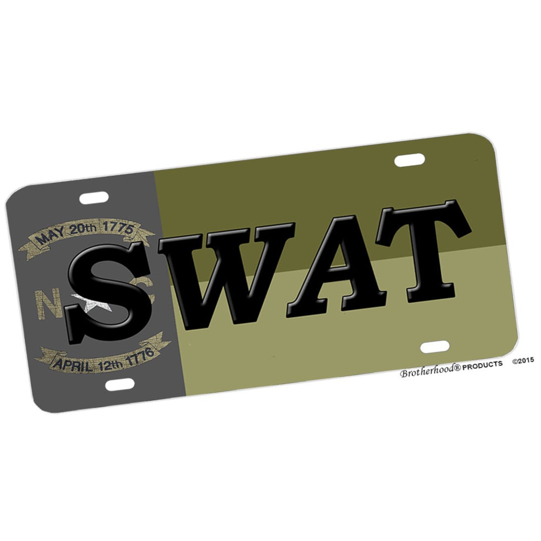 NC SWAT special Weapons and Tactics License Plate Tag Gift - Etsy