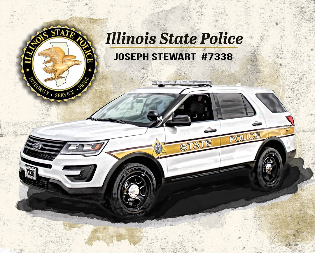 Custom Illinois State Police Car State Trooper With Custom Badge Number ...