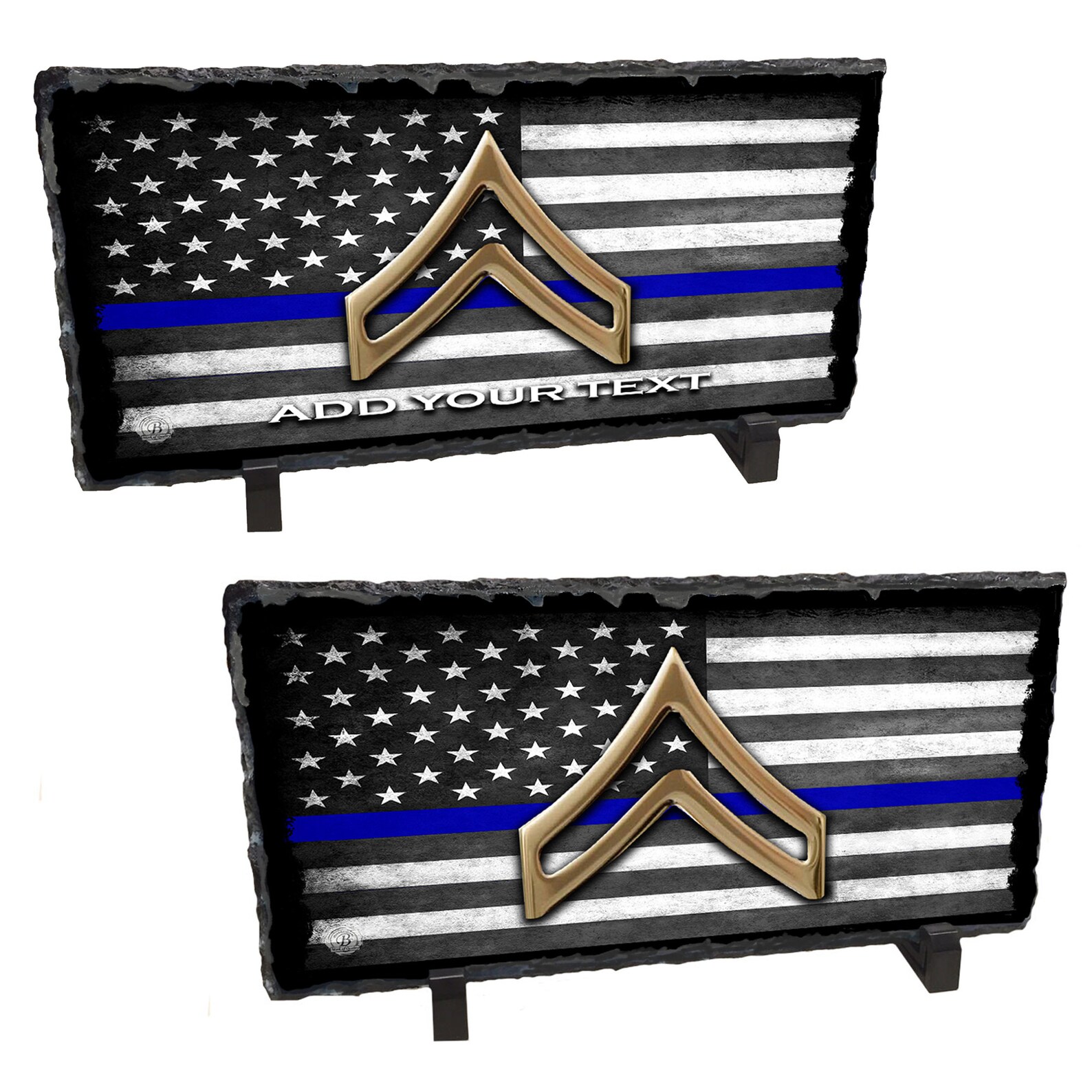 Police Corporal Rank Bars American Flag Thin Blue Line Art - Etsy