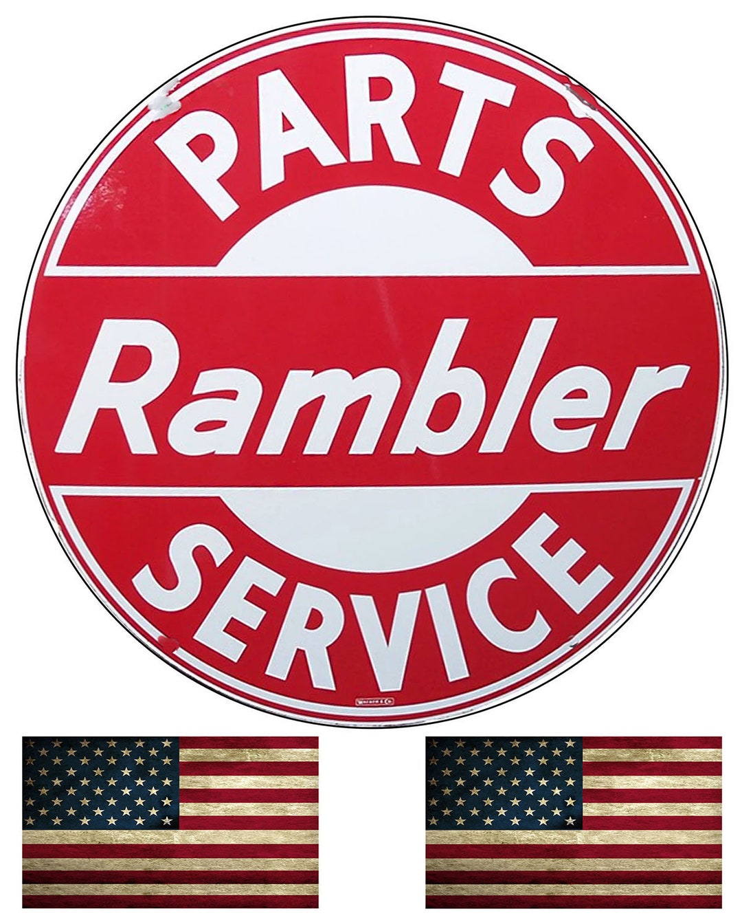 Rambler Parts Service Sign Garage Sign Metal Garage Vintage ...