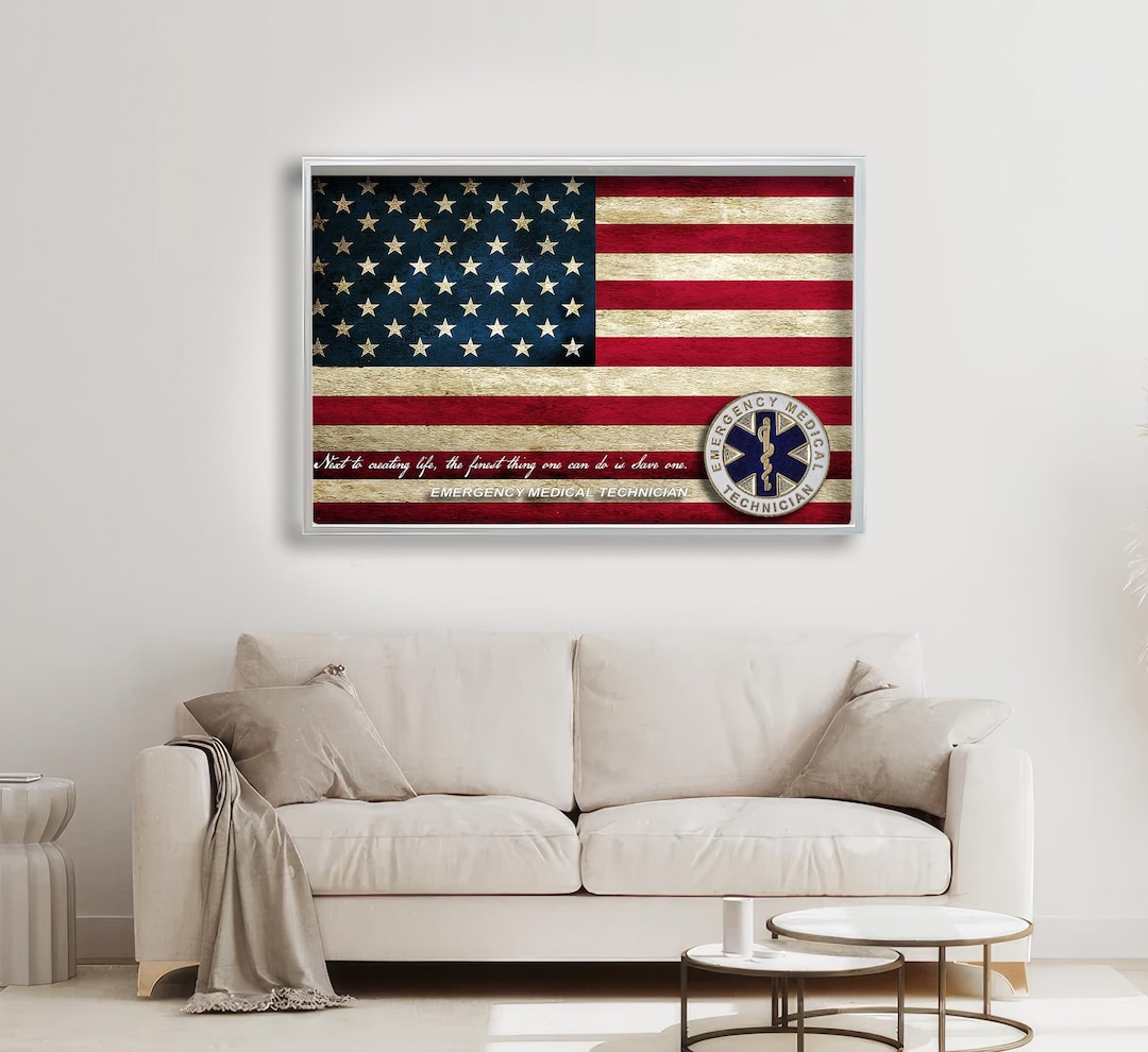EMT Prayer Poster: American Flag, Emergency Medical Services Art - Etsy