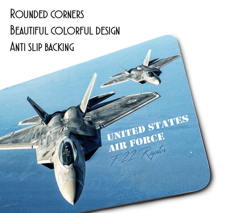United States Air Force USAF F22 Raptor Jet Cool Mouse Pad | Etsy