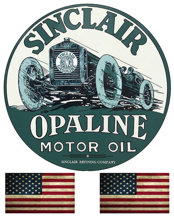 Sinclair Opaline Motor Oil Ad Old Vintage Round Garage Sign - Etsy