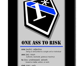 1 Ass to Risk Patch - Etsy