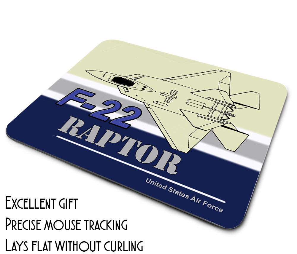 United States Air Force USAF F22 Raptor Jet Cool Mouse Pad - Etsy