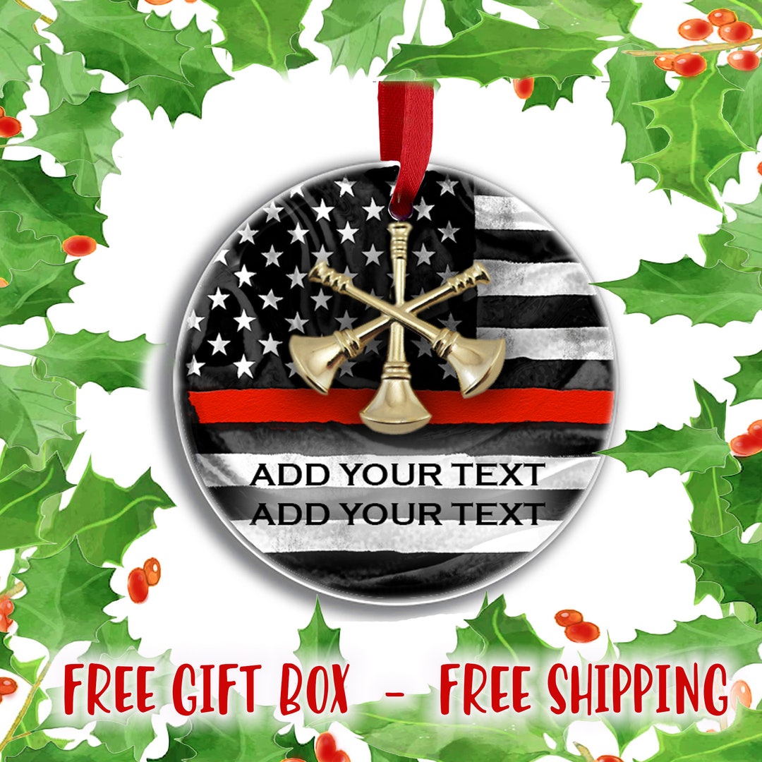 Firefighter Thin Red Line Three Crossed Gold Bugles Insignia ...