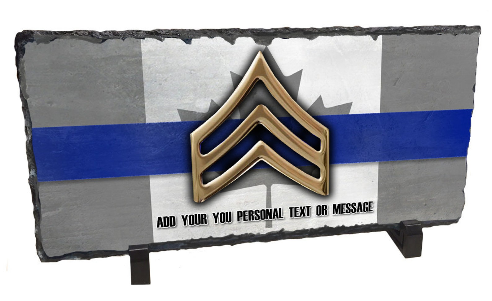 Personalized Sergeant Bars Slate Rock Stone With A Stand - Etsy