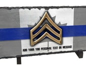 Personalized Sergeant Bars Slate Rock Stone With A Stand - Etsy