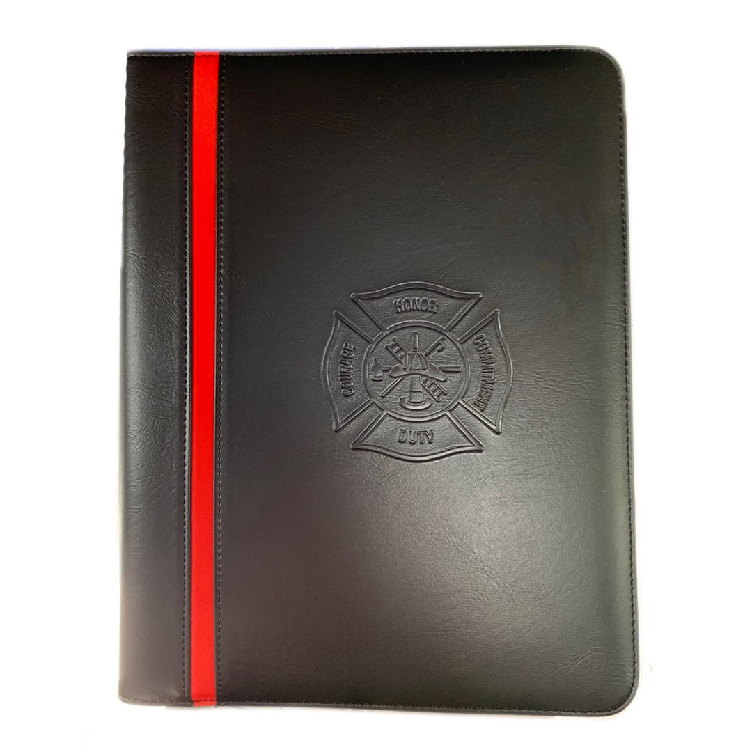 Firefighter Padfolio | Maltese Cross, Thin Red Line, Gift - Etsy