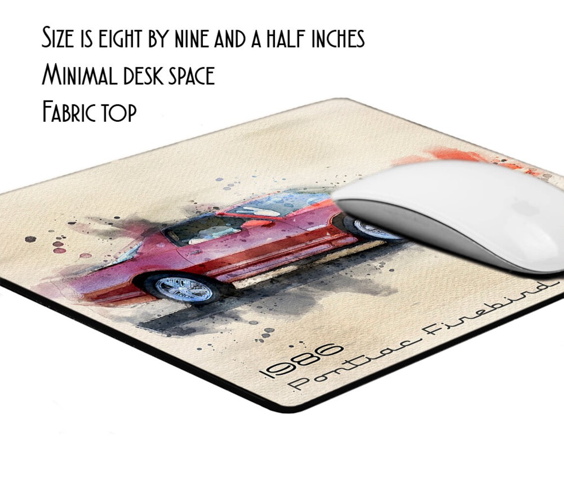 Cool 1986 Red Trans Am Fun Mouse Pad Gift Gaming Mouse Pad | Etsy