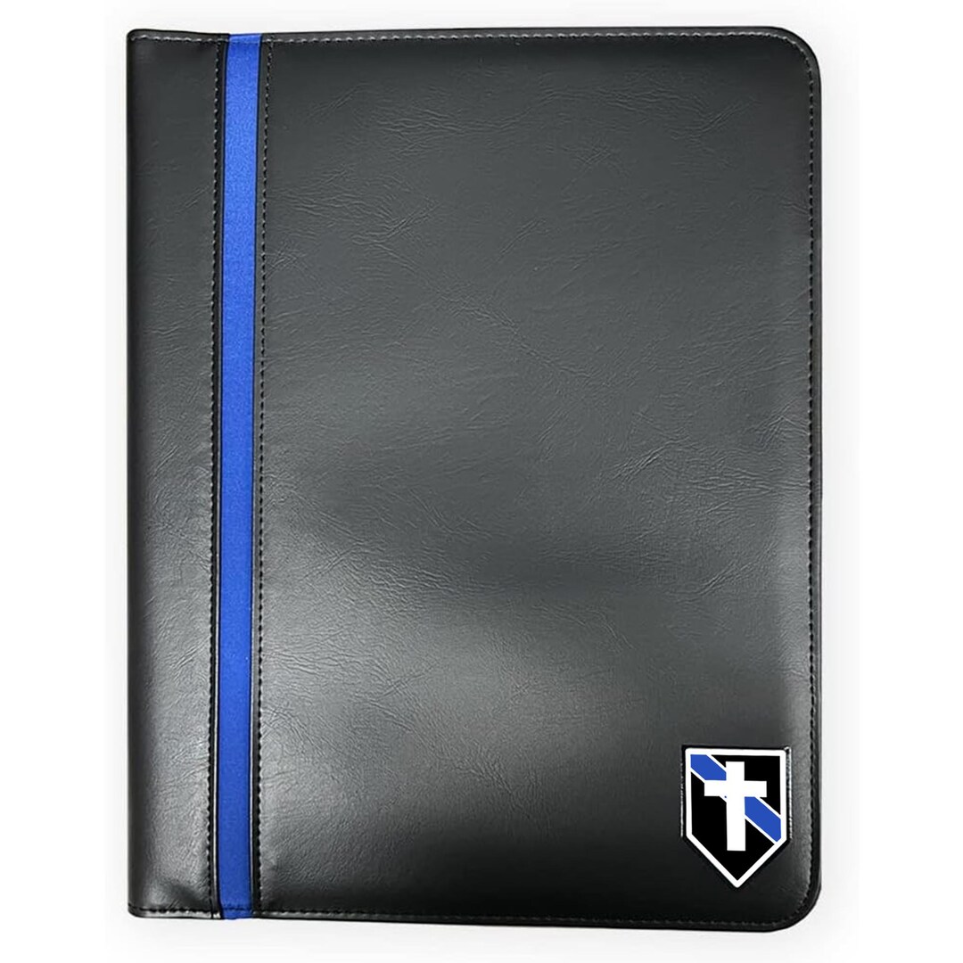 Thin Blue Line Police Cross Memo Pad Holder Padfolio Police Prayer ...