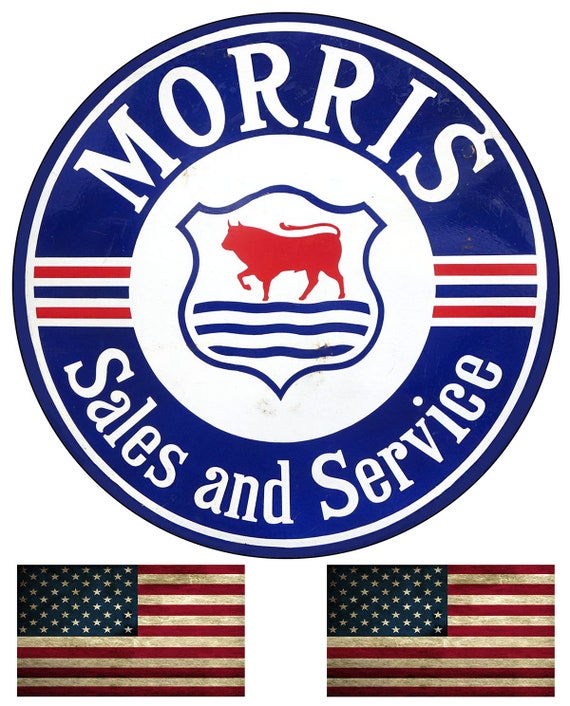 Morris Sales and Service Garage Sign Metal Garage Vintage - Etsy