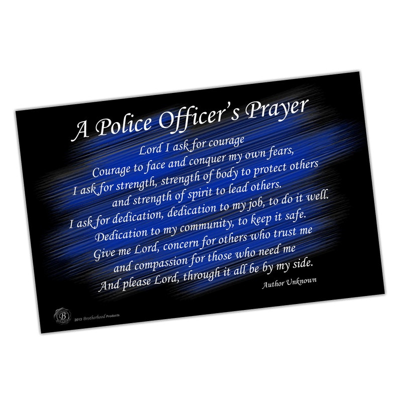 A Police Officer's Prayer Law Enforcement Sheriff Wall Poster - Etsy