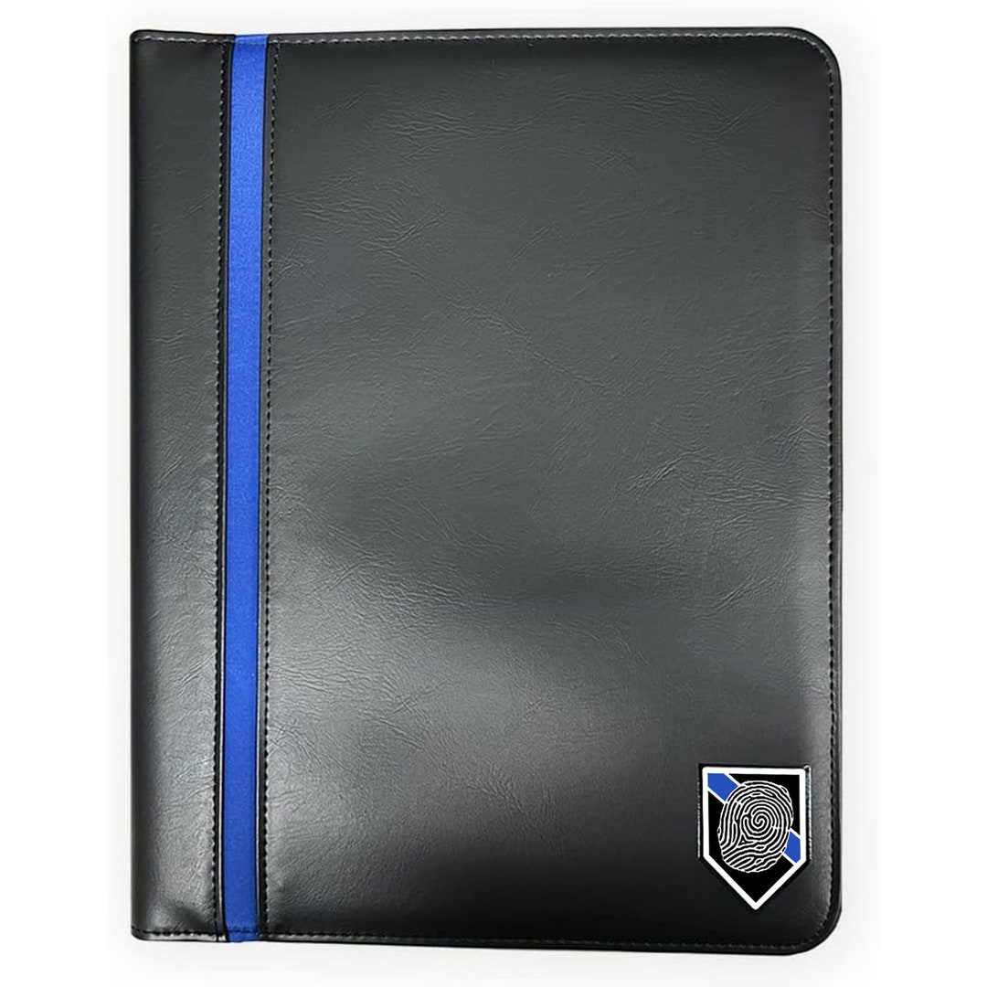 Thin Blue Line Police CSI Fingerprint Memo Pad Holder Padfolio Police ...
